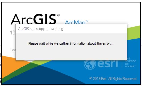 کشکول آب - رفع خطای ArcGIS Desktop has stopped working